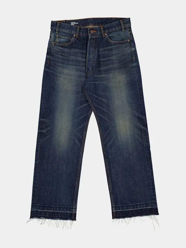 Celine Rigid Cotton Denim Jeans