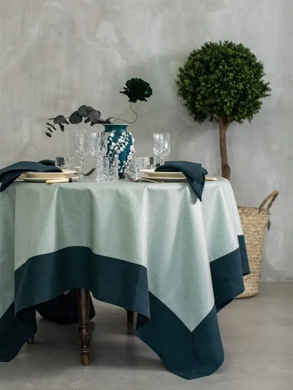 Borgo Delle Tovaglie Linen Tablecloth - Blue