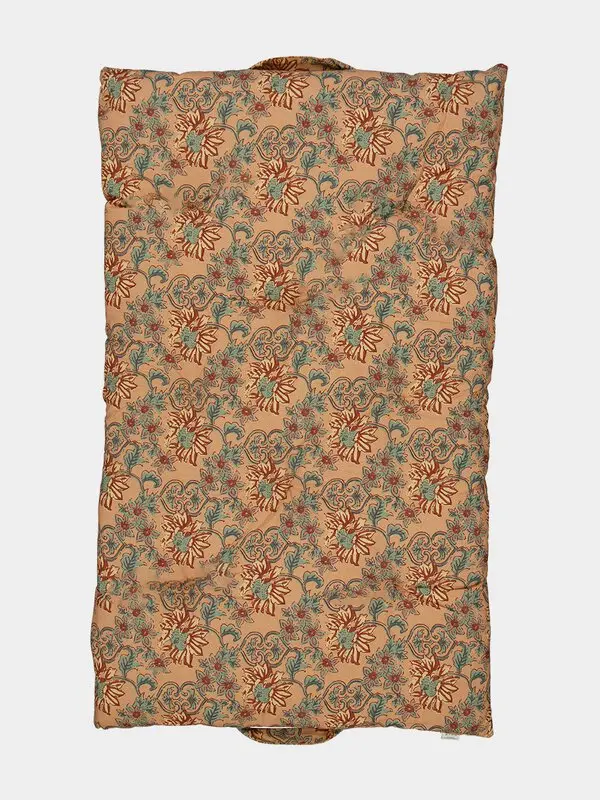 Madam Stoltz Peach Floral Printed Cotton Mattress