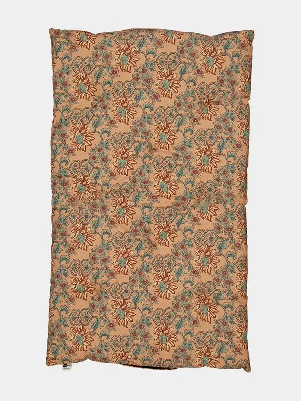 Madam Stoltz Peach Floral Printed Cotton Mattress