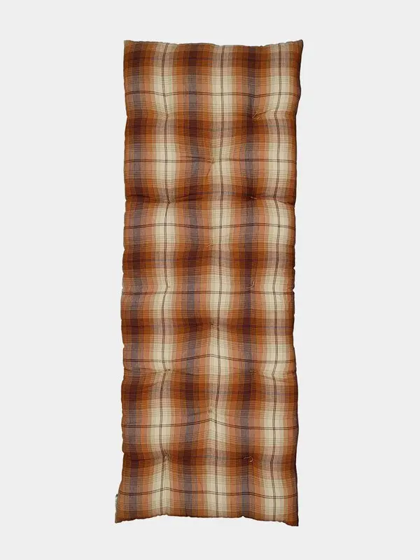 Madam Stoltz Checked Cotton Mattress Pumpkin Spice