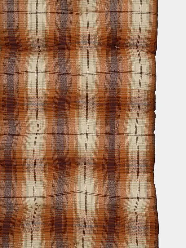 Madam Stoltz Checked Cotton Mattress Pumpkin Spice