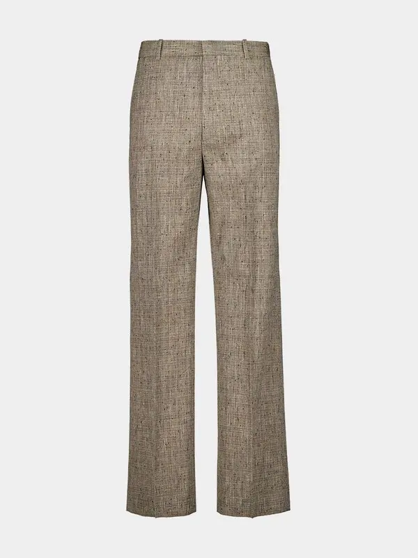 Bottega Veneta Sahara Mel Straight-leg Trousers - Brown