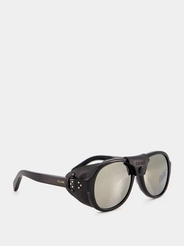 Celine Sunglasses Frame 57 Acetate With Leather