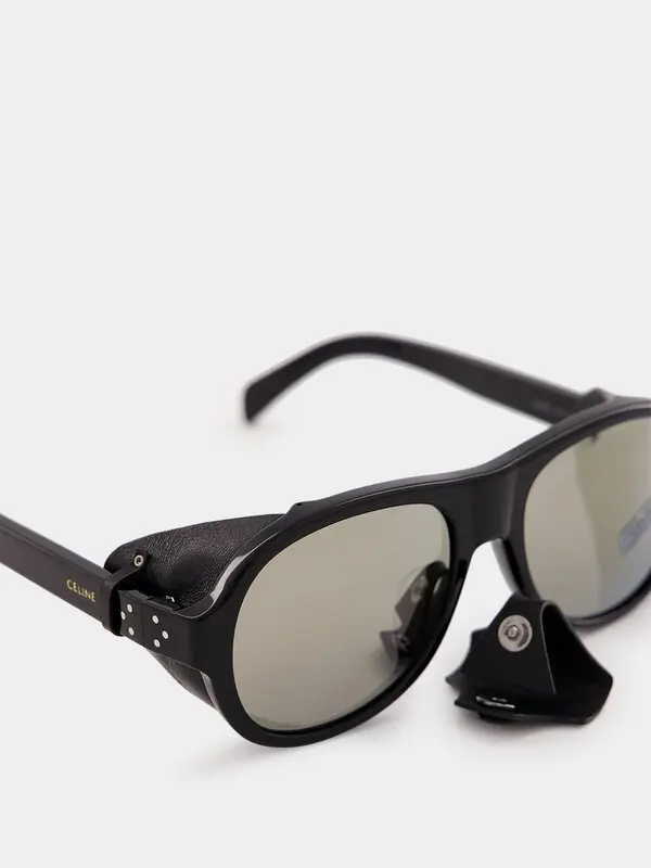 Celine Sunglasses Frame 57 Acetate With Leather
