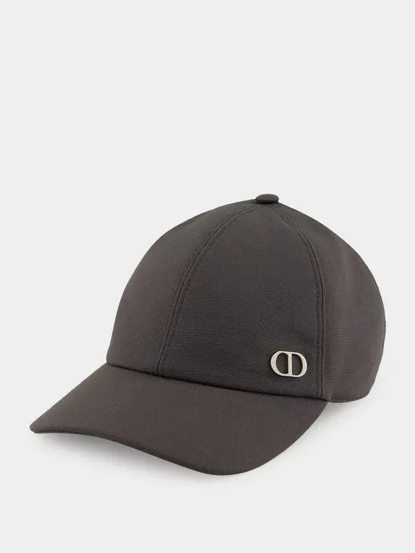 Dior Cap 6 Panels Cd Essentials Metal Pin Cotton - Grey