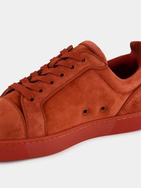 CHRISTIAN LOUBOUTIN Louis Orlato Veau Velours Sneakers - Red