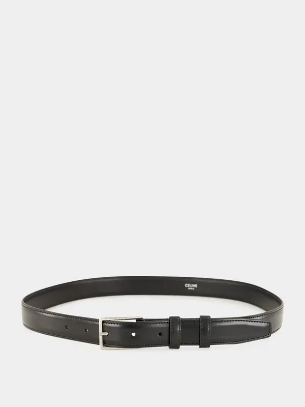 Celine Taurillon Leather Belt 25mm - Black