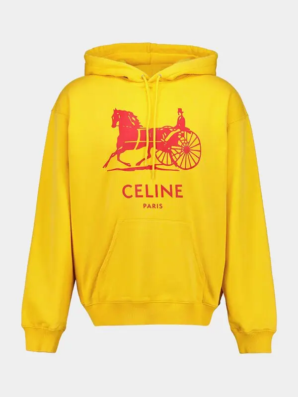 Celine Relaxed Fit Fleece Cotton Hoodie