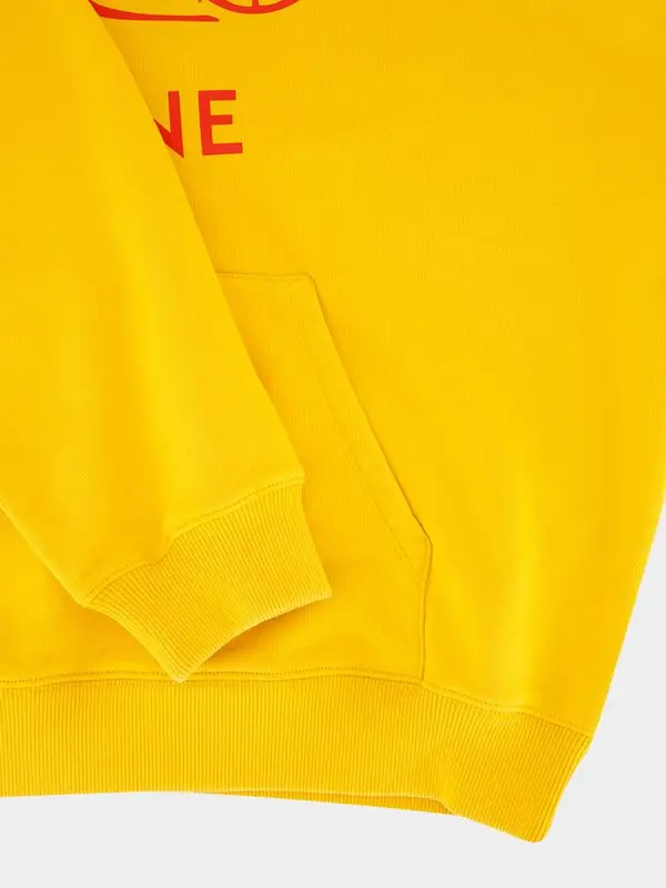 Celine Relaxed Fit Fleece Cotton Hoodie