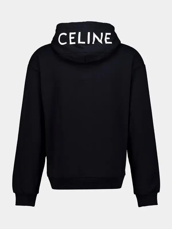 Celine Loose Zip Hoodie In Cotton Fleece
