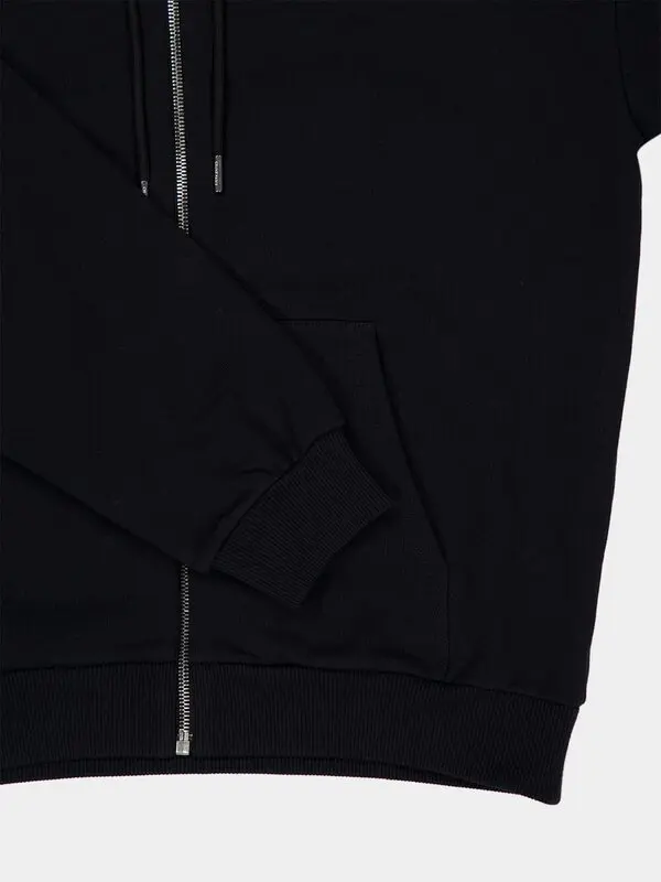 Celine Loose Zip Hoodie In Cotton Fleece