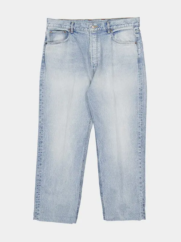 Celine Boyfriend Jeans In Rigid Cotton