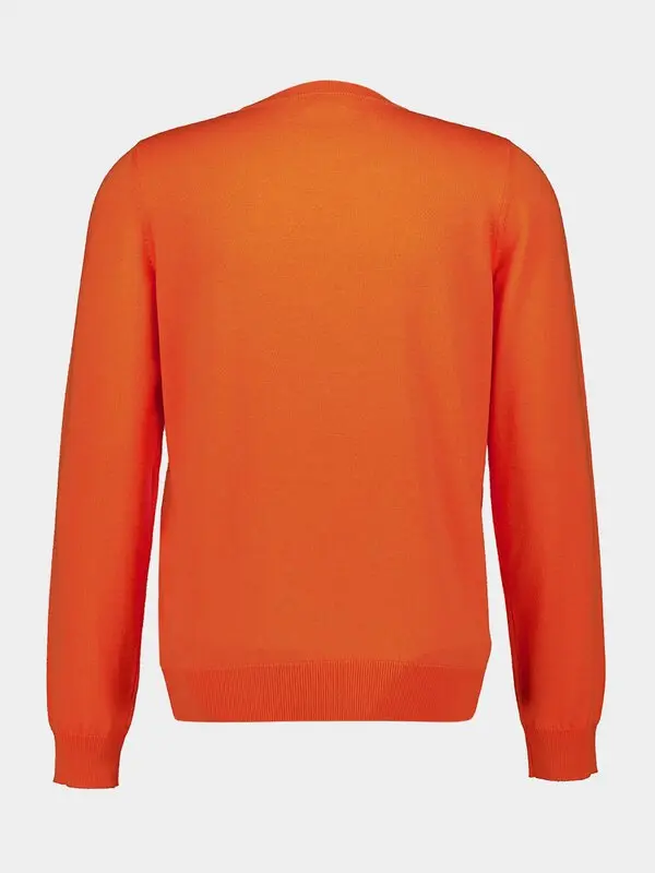 Celine Fine Wool Crewneck Sweater - Orange