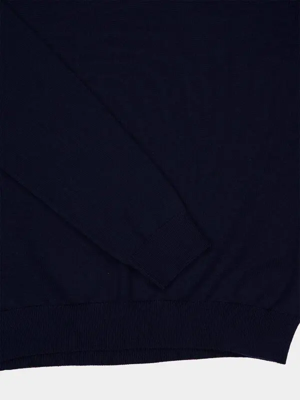 Celine Fine Wool Crew Neck Sweater - Blue