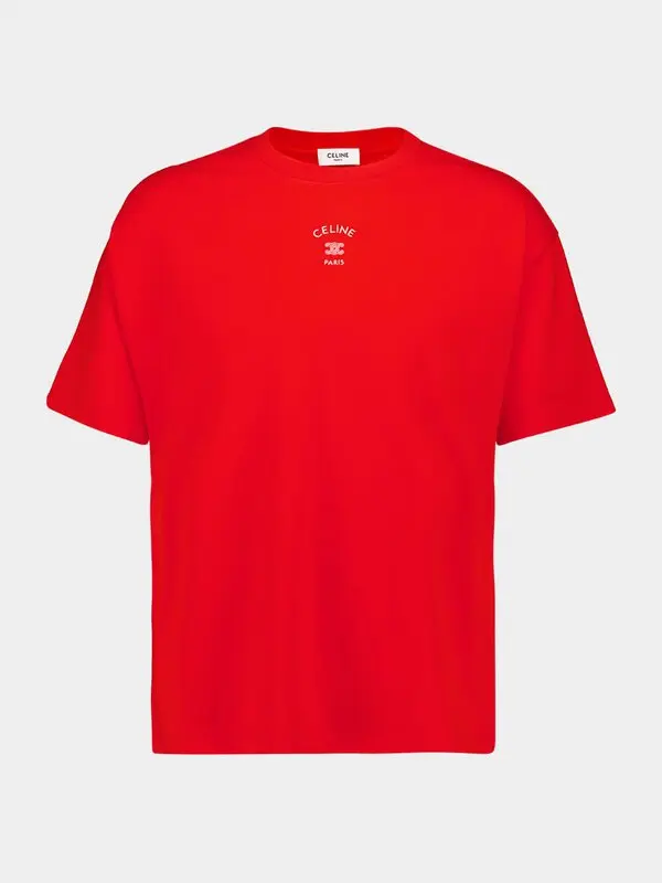 Celine T-shirt Relaxed Fit S/s C-neck Jersey Cotton - Multicolour