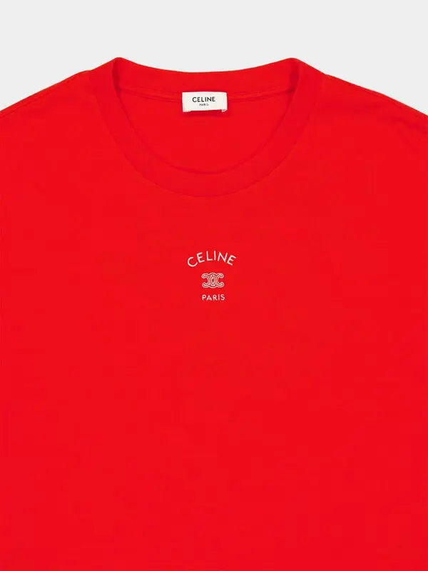 Celine T-shirt Relaxed Fit S/s C-neck Jersey Cotton