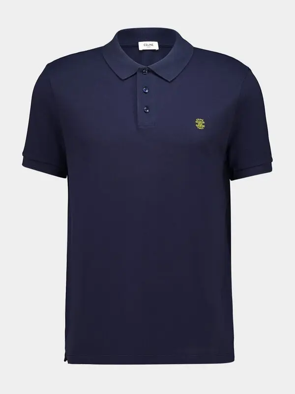 Celine Polo Shirt S/s Pique Jersey Cotton