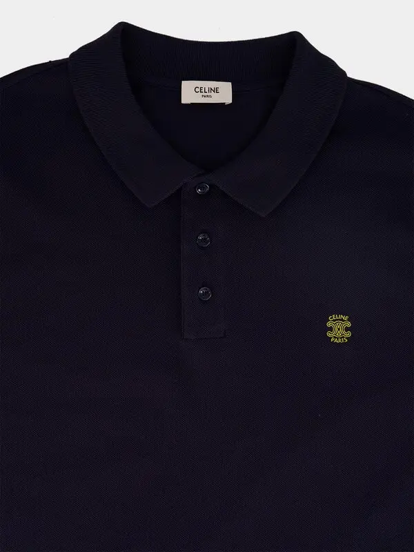 Celine Polo Shirt S/s Pique Jersey Cotton