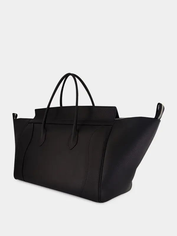 Celine Large Leather Weekend Bag - Black