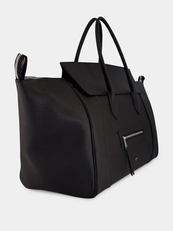 Celine Large Leather Weekend Bag - Black