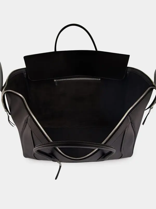 Celine Large Leather Weekend Bag - Black