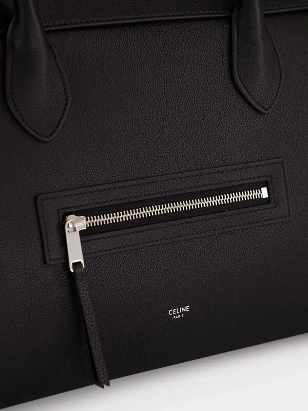 Celine Large Leather Weekend Bag - Black