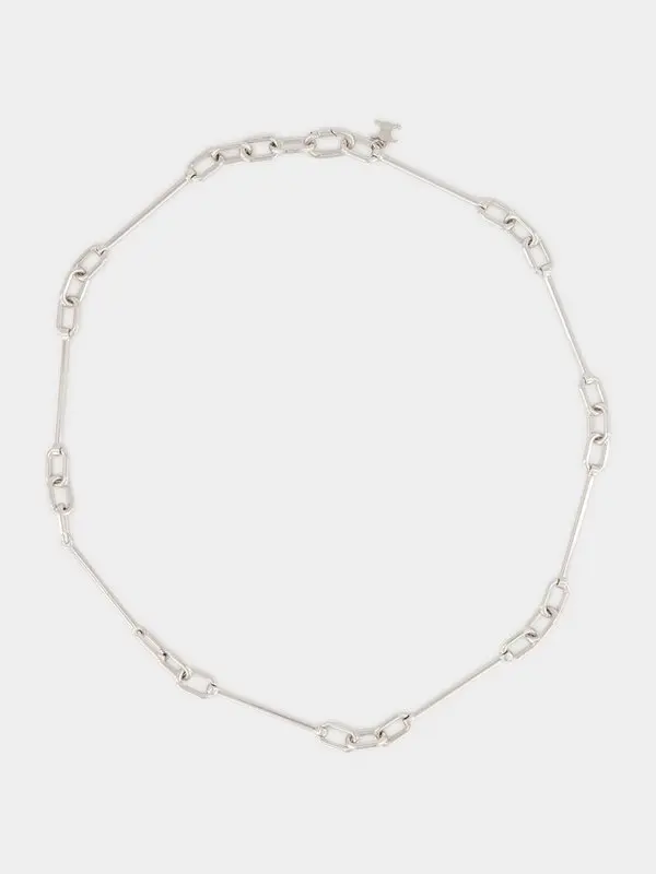 Celine Brass Necklace - Silver