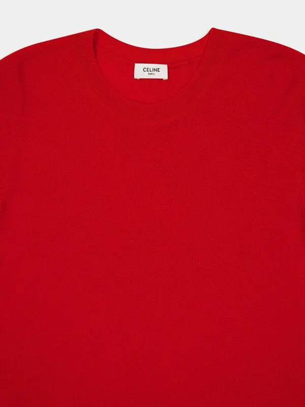 Celine Wool Crew Neck Long Sleeve Sweater