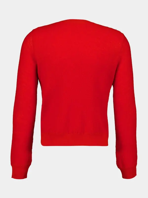 Celine Wool Crew Neck Long Sleeve Sweater