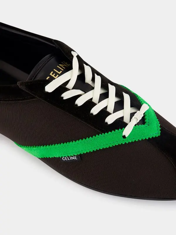 Celine L-top Lace-up Sneakers In Suede And Leather