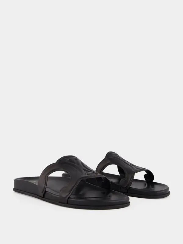 Celine Triomphe Leather Slides