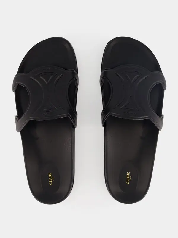 Celine Triomphe Leather Slides