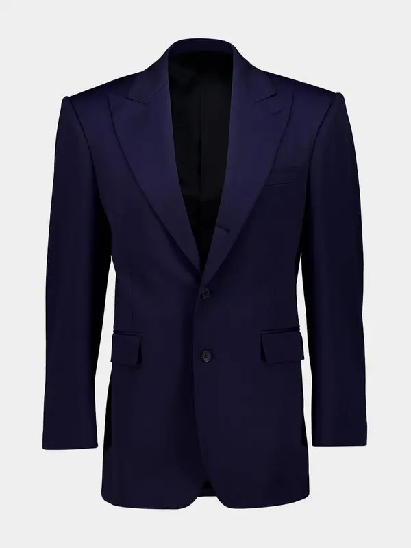 Celine Jacket Colone Grain De Poudre Wool - Blue