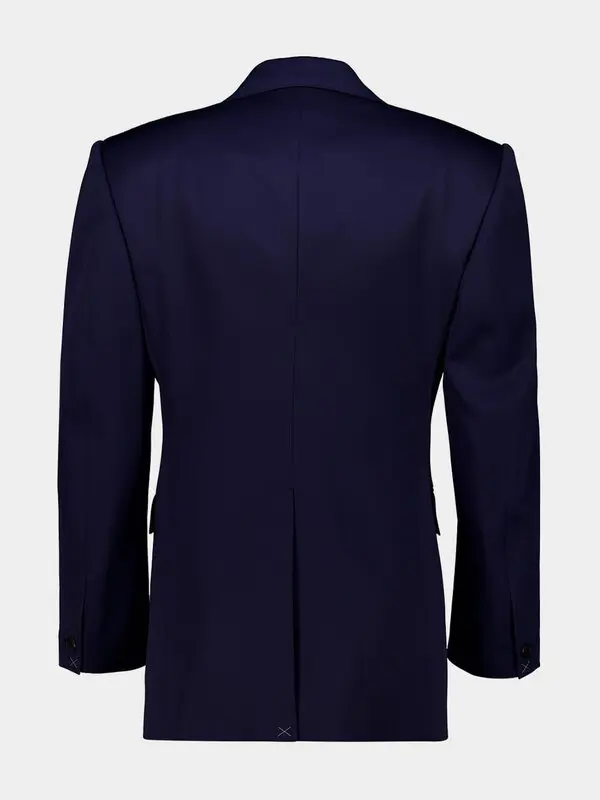 Celine Jacket Colone Grain De Poudre Wool - Blue