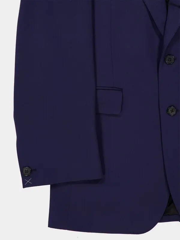 Celine Jacket Colone Grain De Poudre Wool - Blue