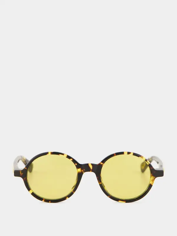 Bottega Veneta Classic Round Sunglasses - Brown