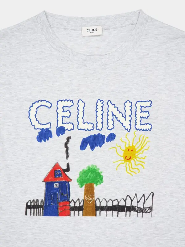 Celine T-shirt Regular Fit S/s C-neck Cotton Jersey