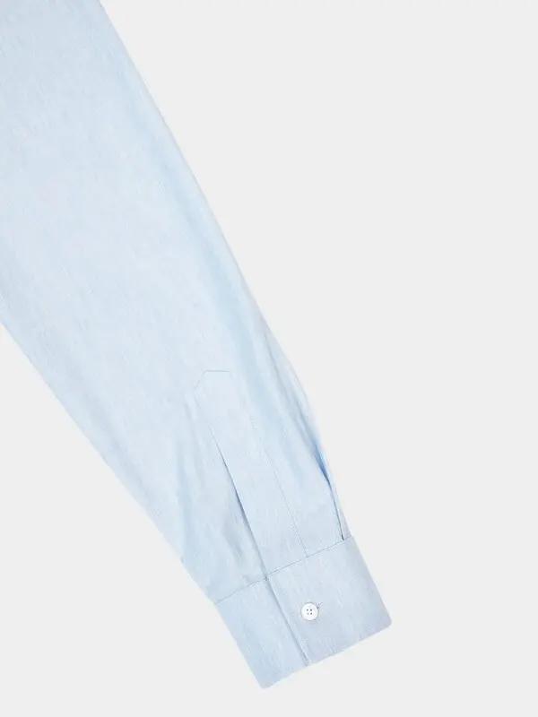 Celine Shirt Relaxed Fit L/s Button Up Chambray Cotton - Blue