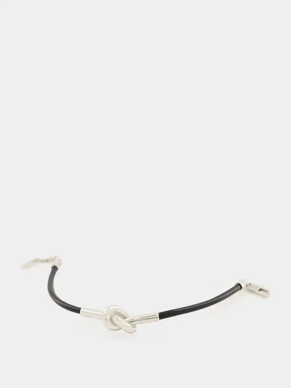 Celine Knot Bracelet In Brass And Leather