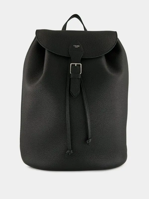 Celine Folco Leather Backpack Large - Black