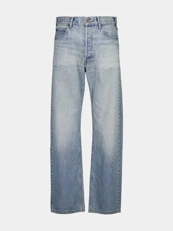 Celine Kurt Classic Cotton Rigid Denim Jeans - Blue