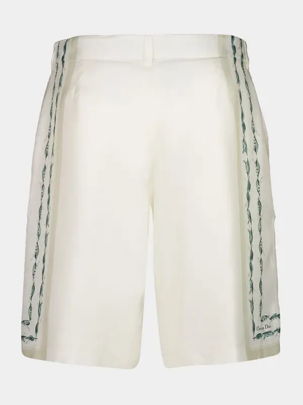 Dior Silk Bermuda Shorts With Flap Pocket