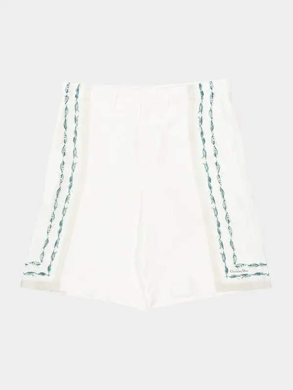 Dior Silk Bermuda Shorts With Flap Pocket