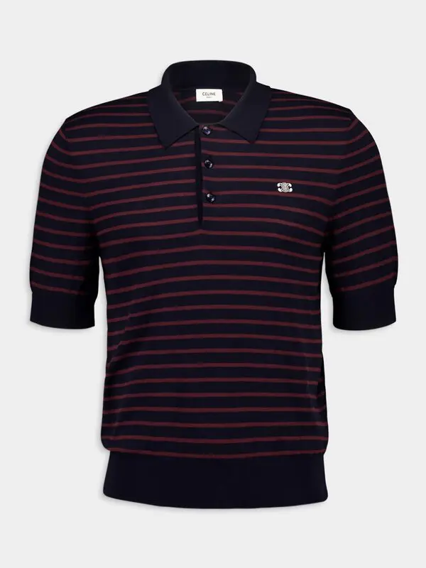Celine Polo S/s Fine Knit Cotton - Multicolour