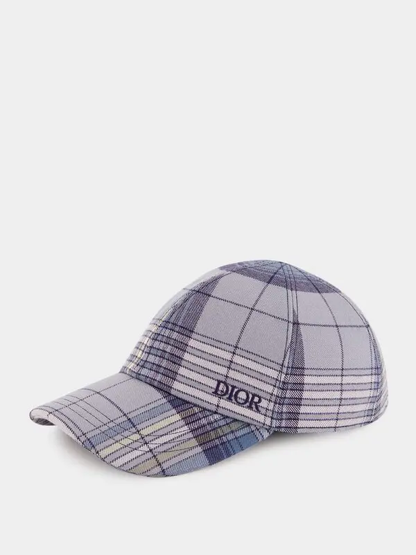 Dior Tartan Check Baseball Cap - Multicolour