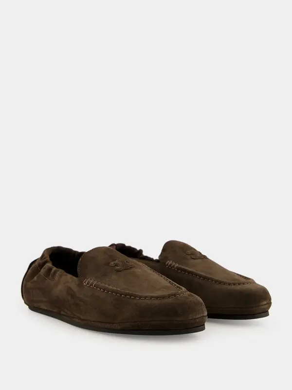 Celine Suede Leather Loafers