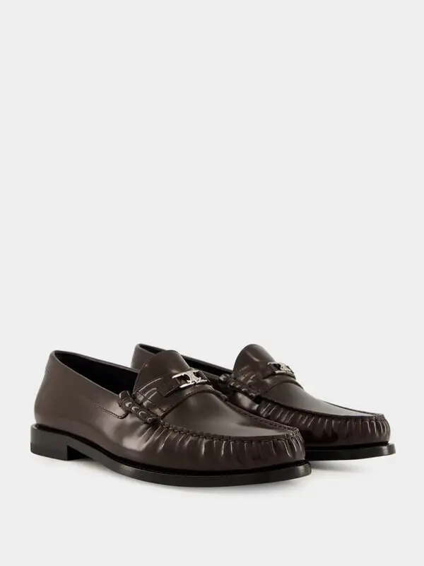 Celine Triomphe Loafers - Brown