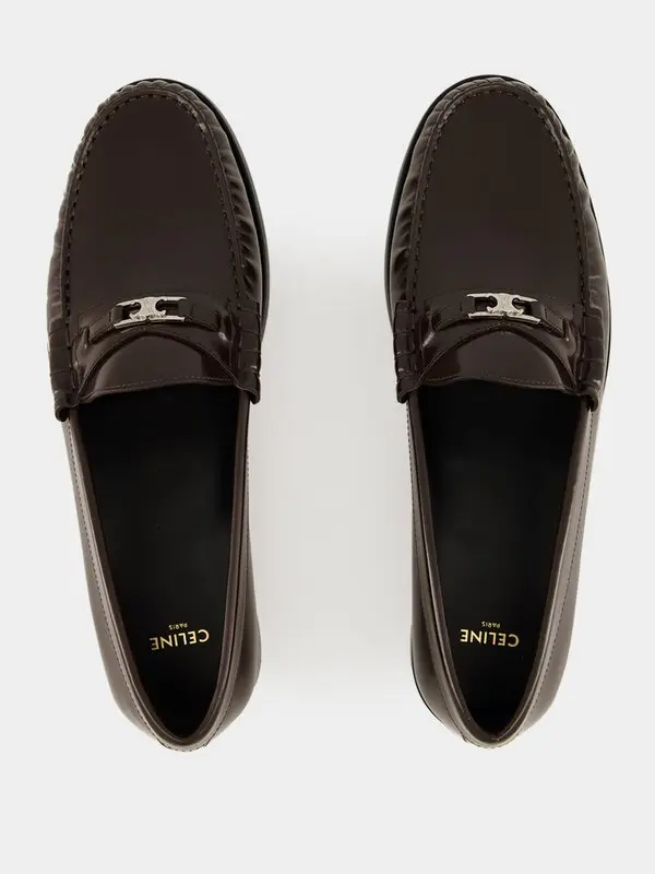 Celine Triomphe Loafers - Brown