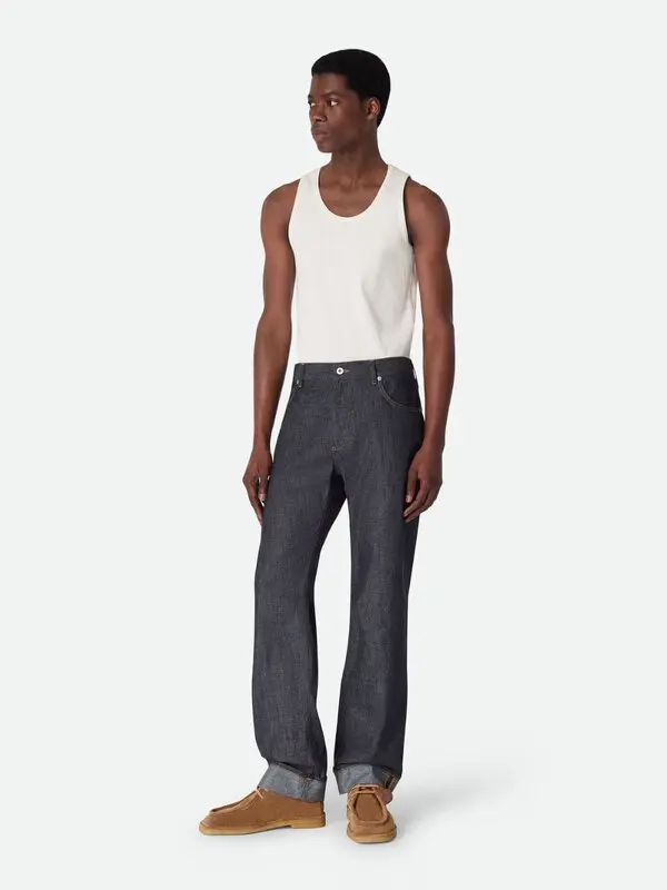 Bottega Veneta Rinsed Indigo Wide-leg Jeans